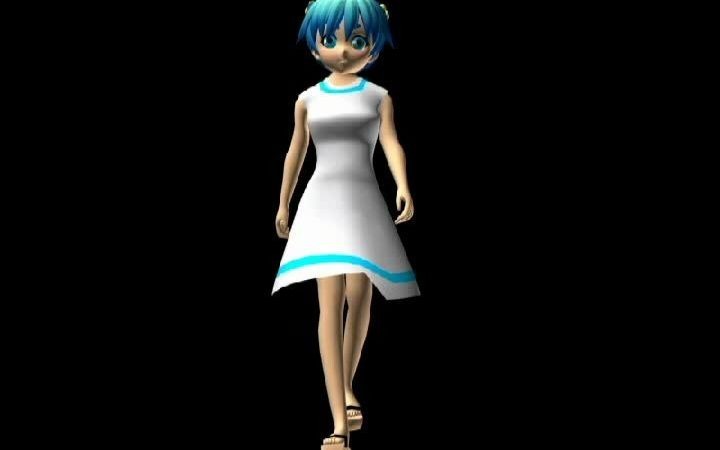 ...3dmax+vray制作的一个学生简单动画作品3d动画之女孩走路动画4