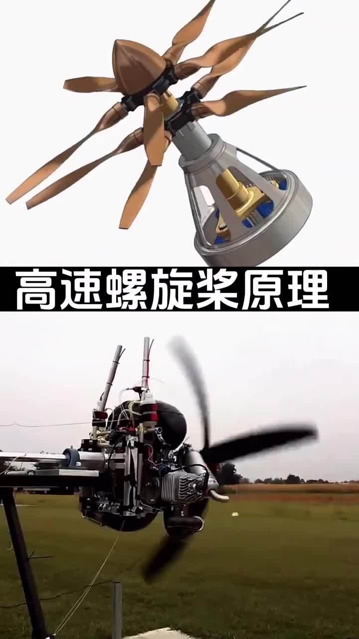 科技:飞机高速螺旋原理#螺旋桨 #机械原理 #三维动画
