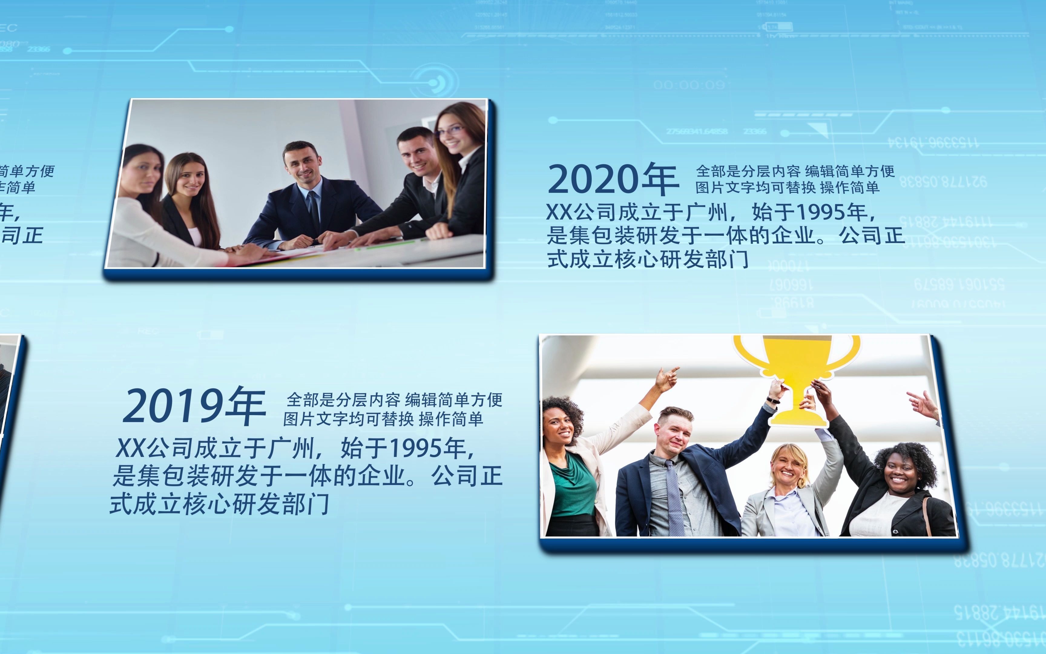 86-企业公司发展历程时间轴图文介绍-AE模板