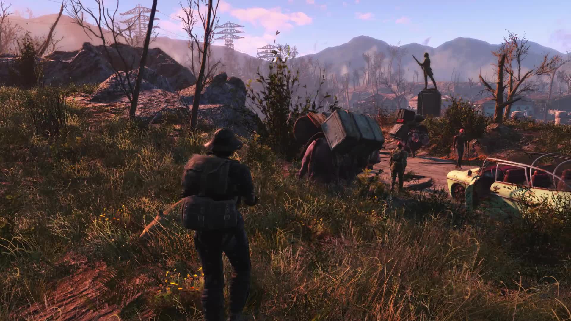 輻射4:在最高畫質下的TrueGrass mod