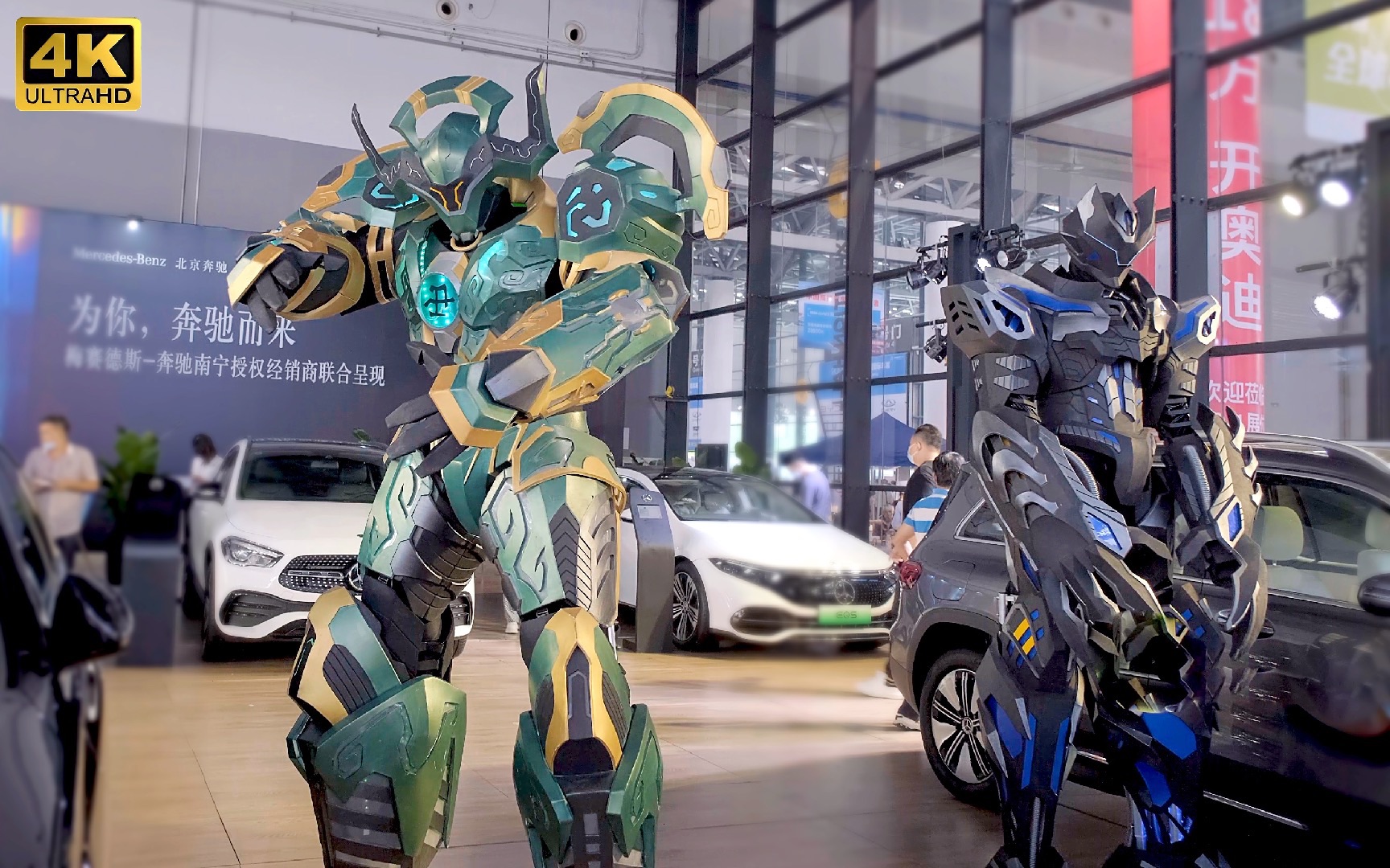 2022年6月,南宁车展 帅气机甲战士 4K