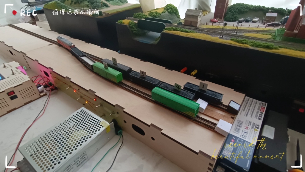 n比例火车模型调车布局