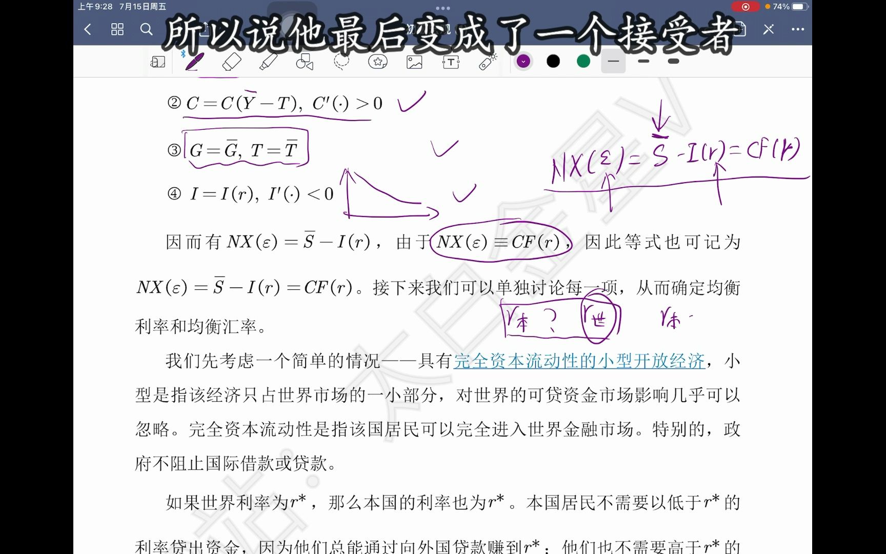 6.4古典小型开放经济