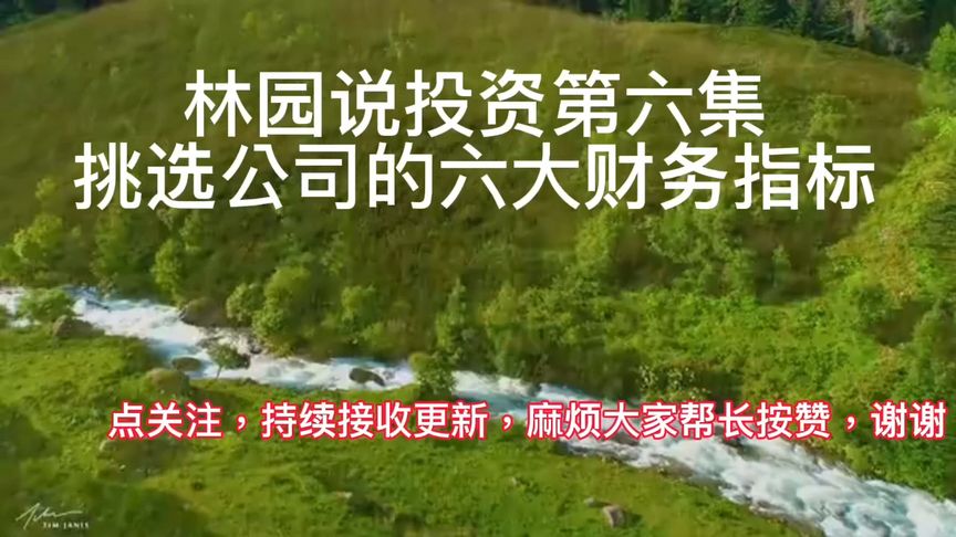 精华章节,林园说投资第六集:六个重要的财务指标。