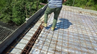 农村自建房,农人木子如何给顶楼楼板绑扎钢筋,全过程