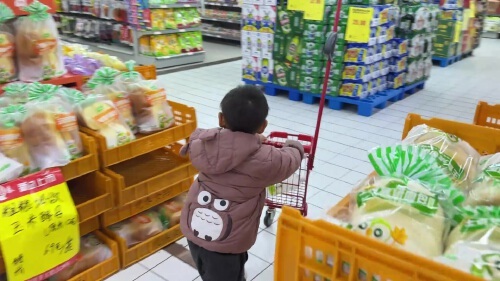 小孩推车,竟然险些把架子搞垮了?真是个小调皮!
