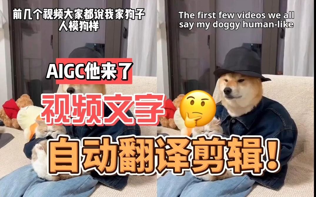 神了,用AI自动对视频字幕进行翻译剪辑,字幕大小、样式和位置自动...