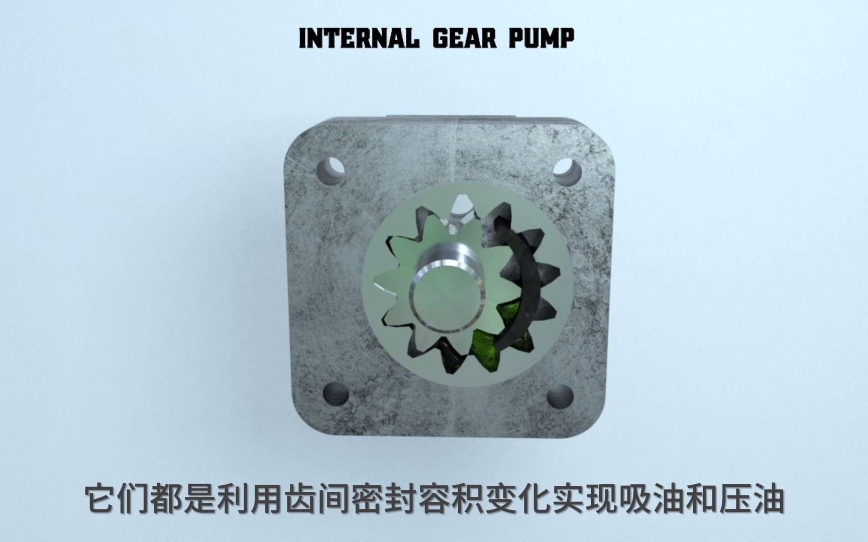 内啮合齿轮泵的工作原理,液压小白必收藏的小知识