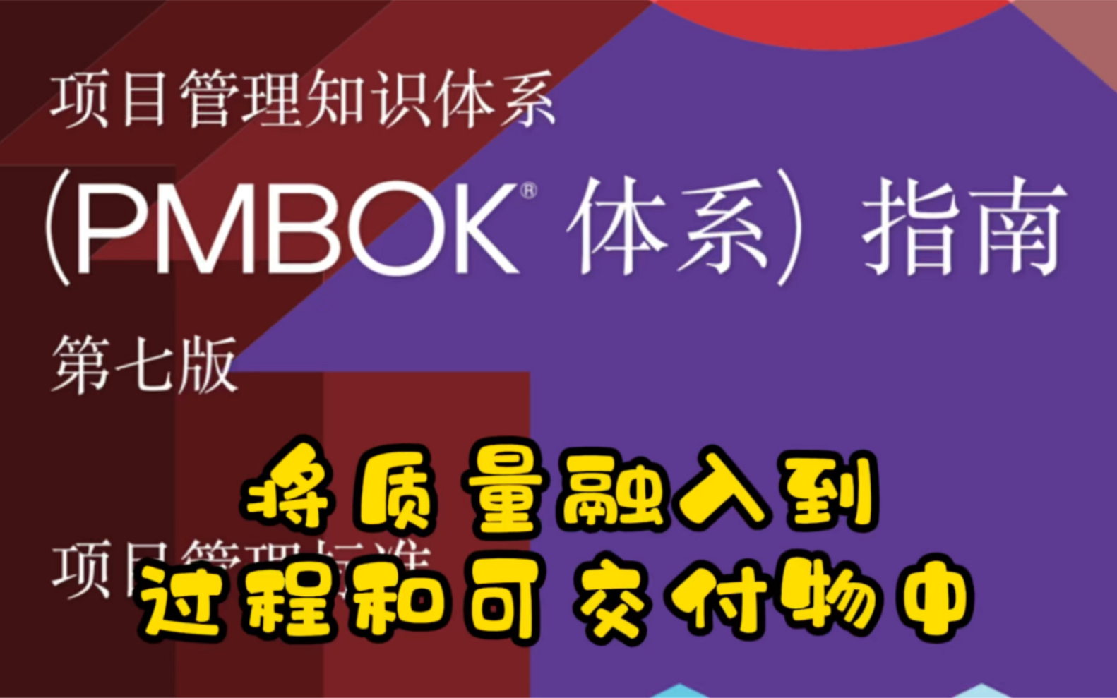 PMBOK 第七版解读12原则:将质量融入到过程和可交付物中