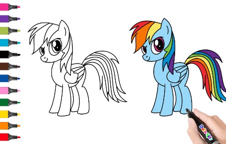 怎样画小马宝莉简笔画云宝绘画一步一步少儿美术教程