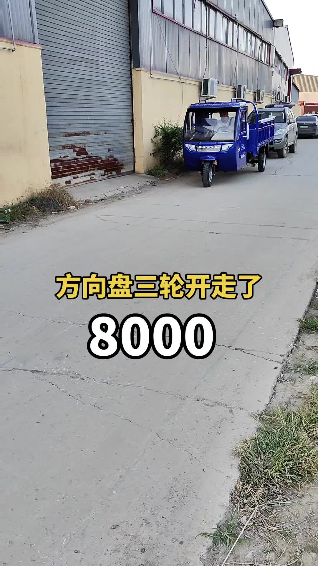 双人座左侧方向盘三轮棚车开走了 #汽油三轮摩托车 #偏置方向盘三轮...