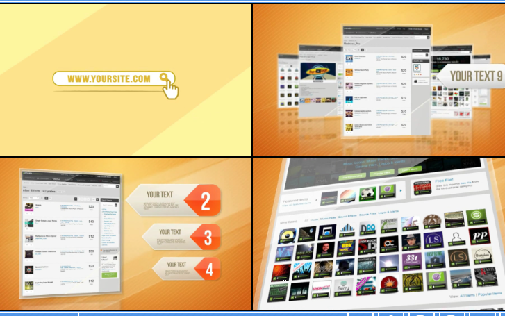 AE模板-搜索引擎鼠标点击效果的网站介绍视频网页介绍说明视频网站...