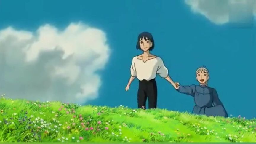 宫崎骏经典动漫片段,喜欢一个就赶紧去抱他,甜鼾了!