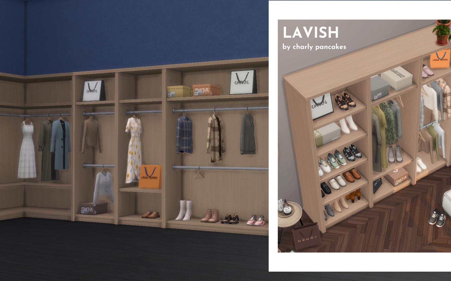 模拟人生4|charlypancakesのEA风奢侈衣柜家具包(共25件mod)_模拟...