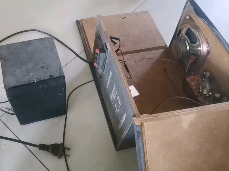 废品站2元买的2.1音箱,居然用玩具喇叭,而且还有蟑螂!