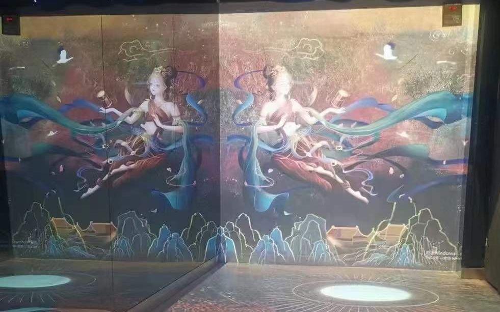沉浸式中国风展馆 展览馆投影 艺术馆投影
