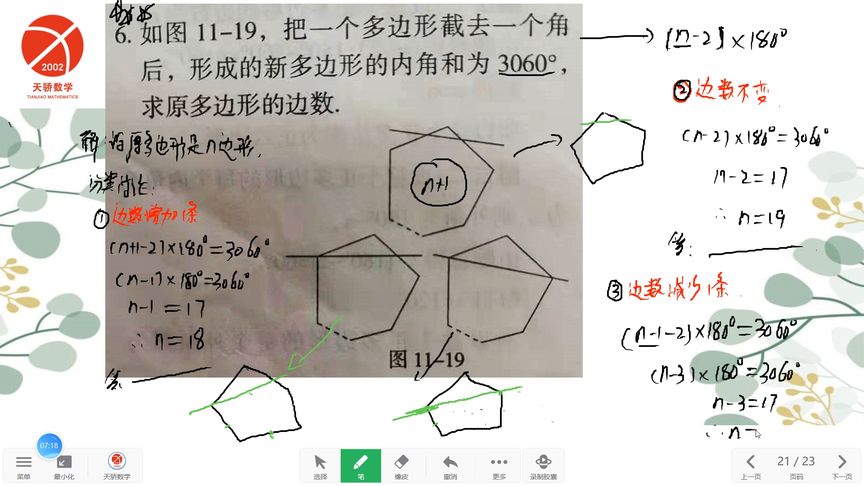 多边形的内角计算方法:切角问题(BPS0706)
