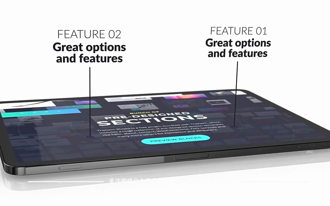 90种使用E3D插件制作iPad平板电脑设备APP应用界面介绍动画AE模板