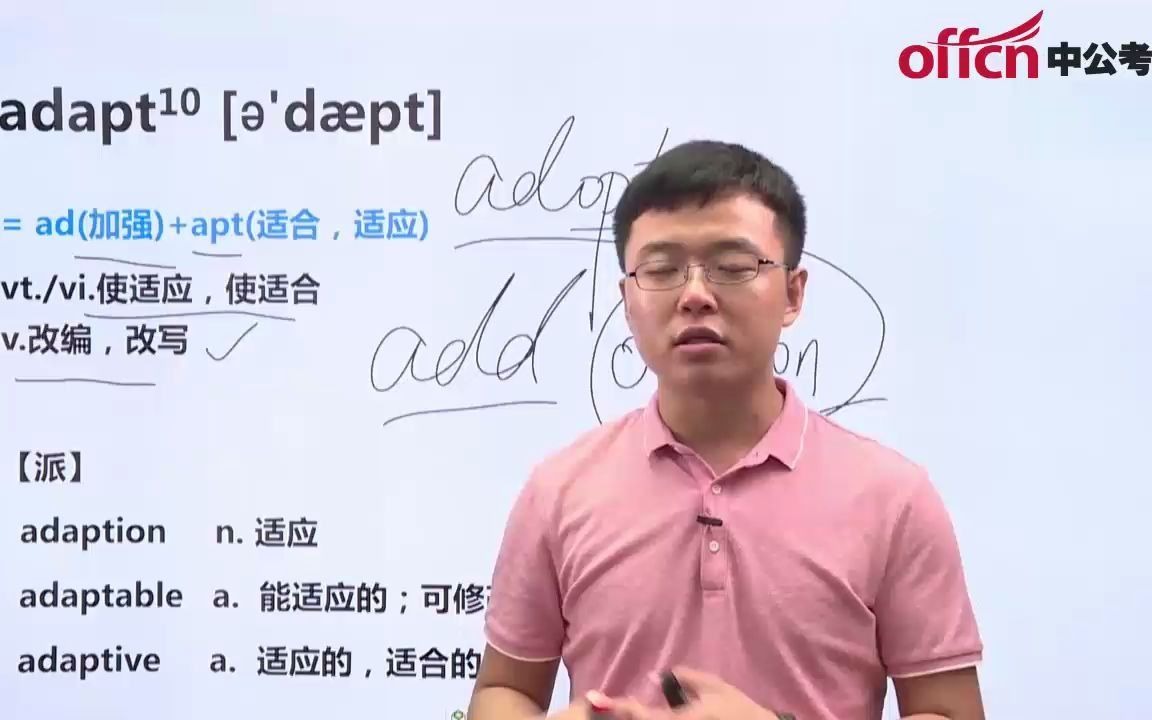 【考研英语词汇详解+考频+记忆法】adapt