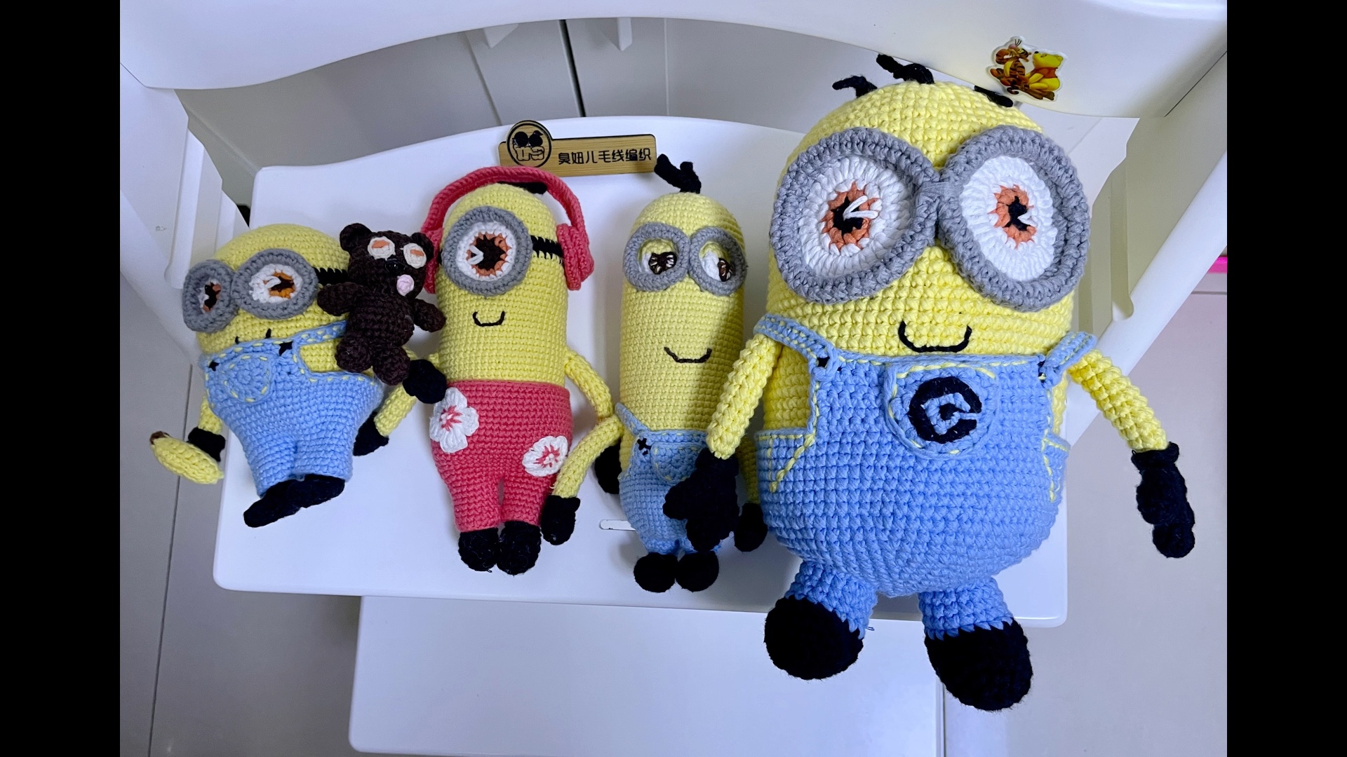 【小黄人系列～凯文、斯图尔特、BOB、杰瑞～钩针玩偶】#手工diy #...