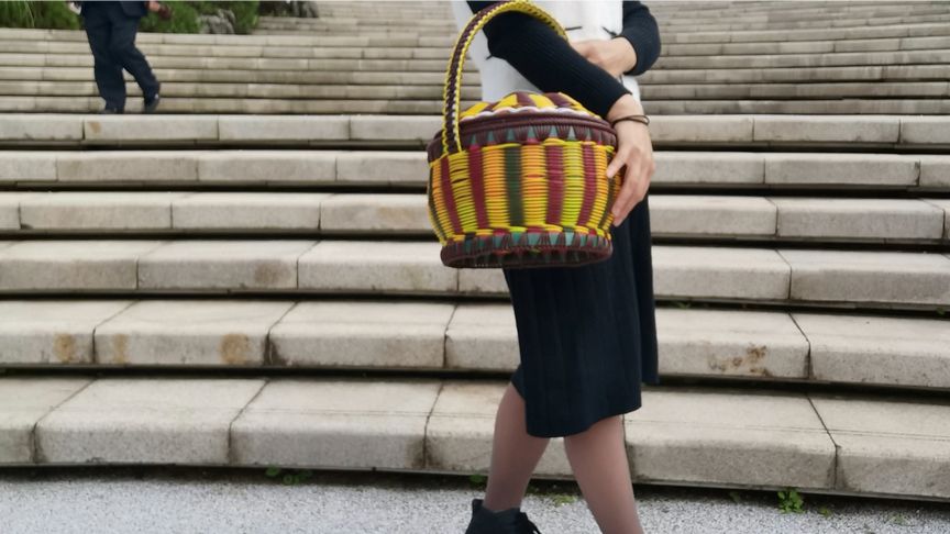 手工编织藤条圆蓝有盖蓝手工编织不容易有没有喜欢的