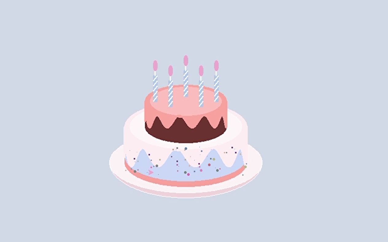用python画一个生日蛋糕,祝我生日快乐