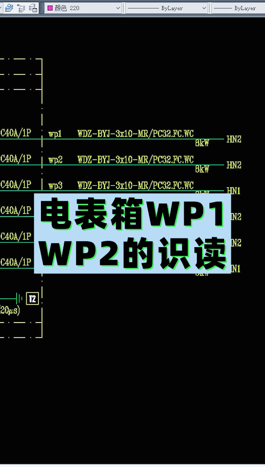 电表箱WP1.WP2的识读