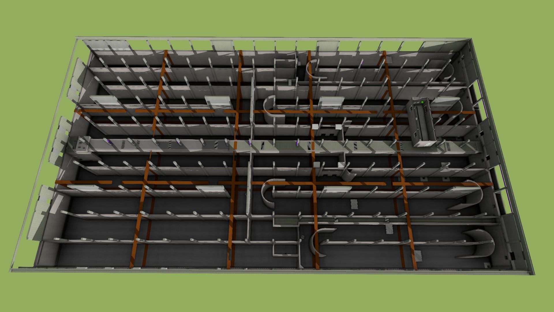 生物池机电安装施工模拟动画