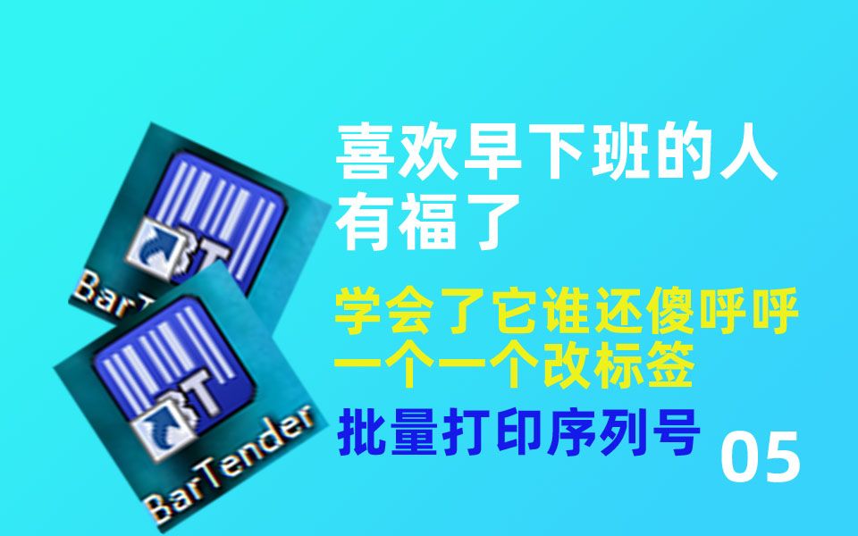 什么 你还不会用Bartender 设计标签 05批量打印序列号