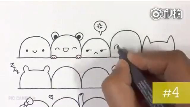一些表可爱情的简笔画,这个很适合拿去教小朋友,收了吧!