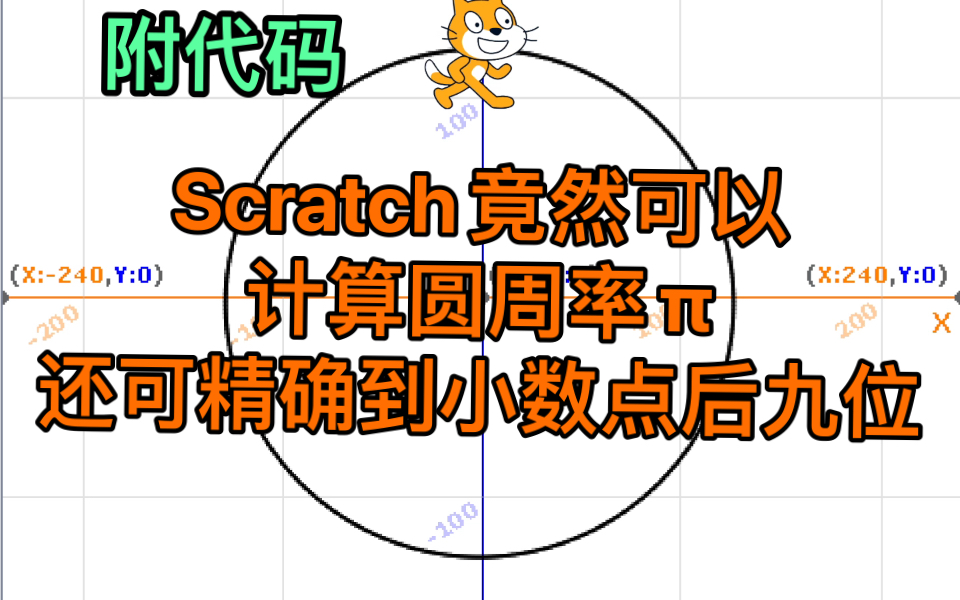 Scratch编程～计算圆周率π