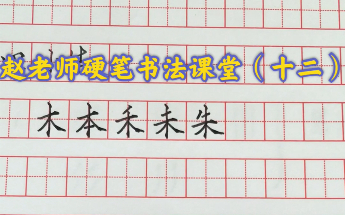 赵老师硬笔书法课堂(十二)