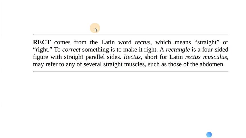 【词根词缀学英语】rect词根表示直的正确的,correct表示纠正