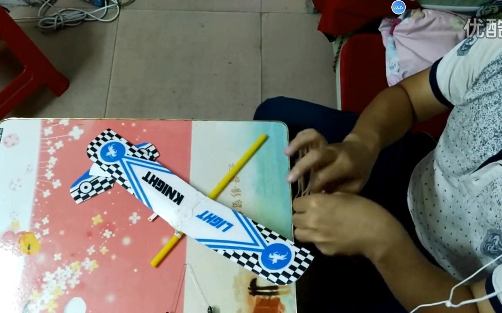 轻骑士橡筋动力飞机制作组装