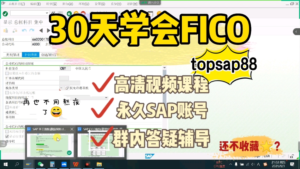 史上最全SAP FICO培训视频课程教程-30天学会SAP FICOSAP入门课:...