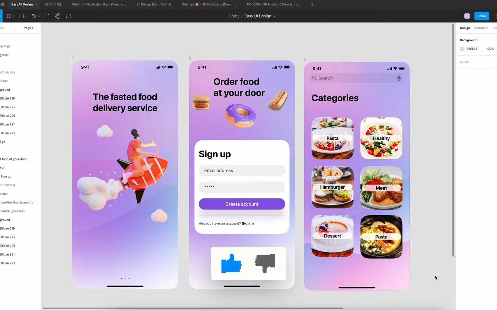 Figma 中为美食界面设计 UI - 适合初学者