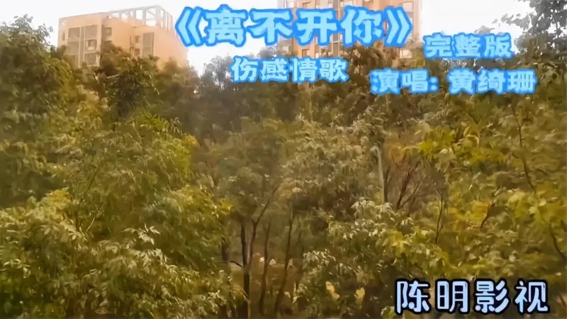 《离不开你》完整版 伤感情歌 独唱:黄绮珊,博学多才的陈明影视