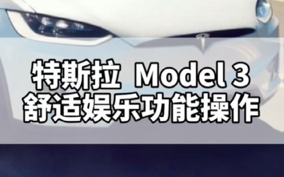特斯拉 Model 3 舒适娱乐类功能操作 扔掉说明书128