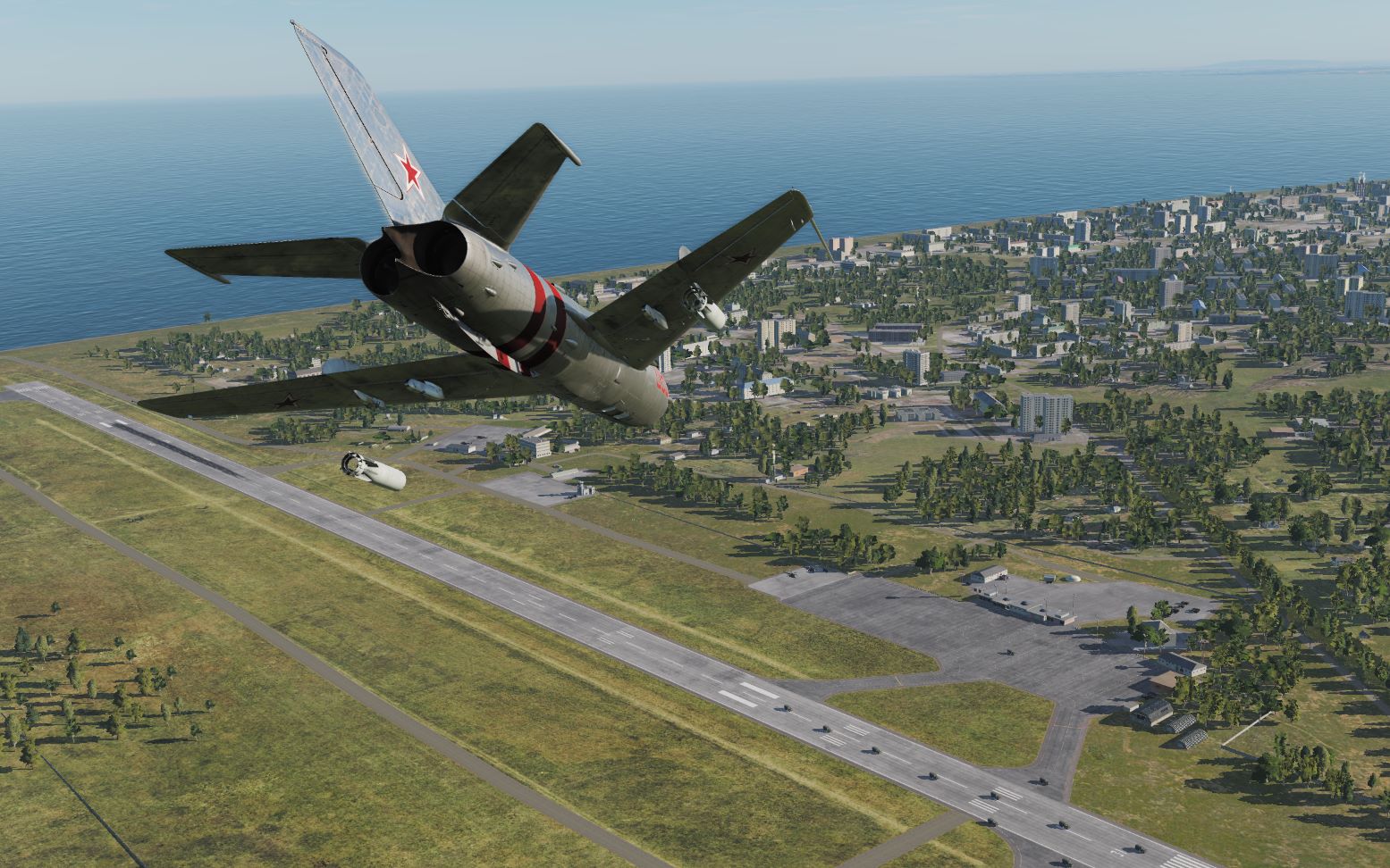 MIG-19P ADF导航设置和固定光环投弹演示