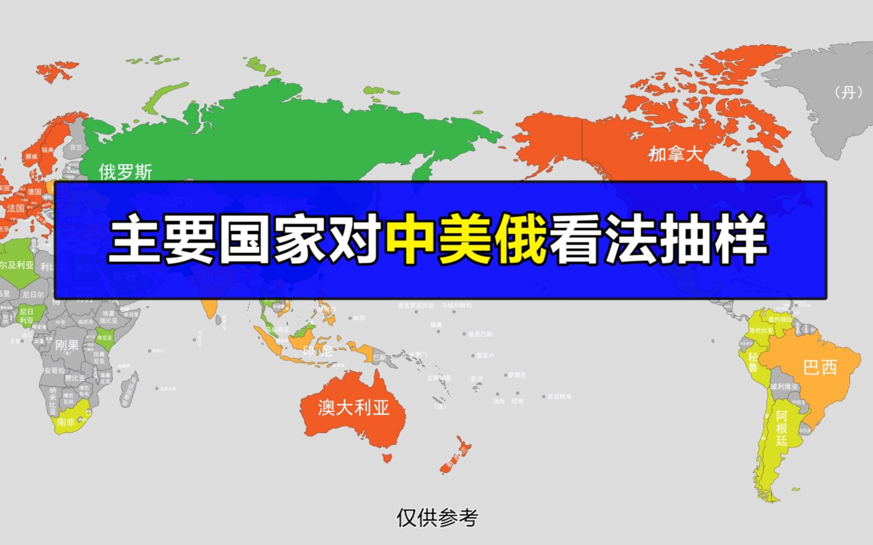 主要国家对中美俄的看法