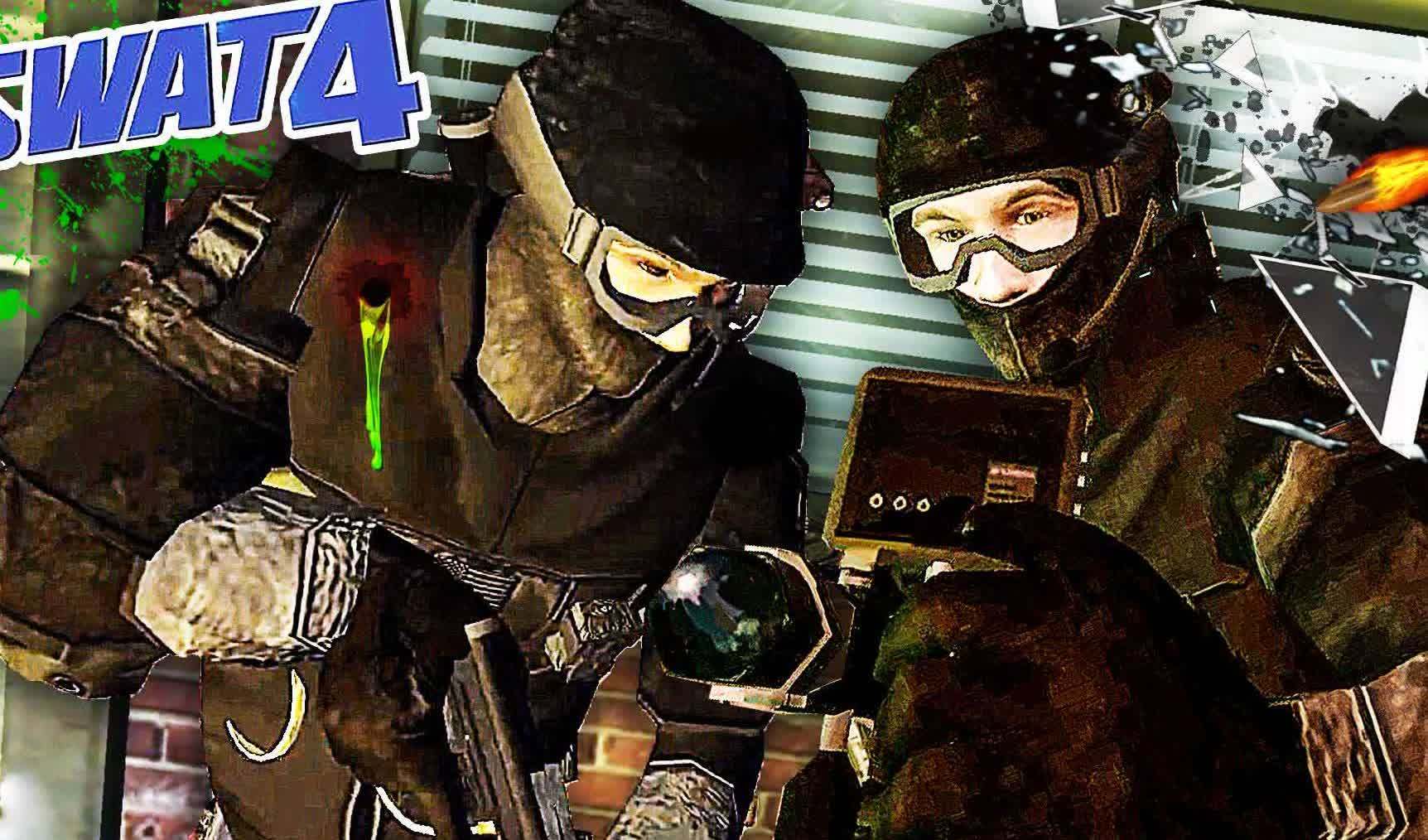 模拟特警 两个憨憨特警用电击枪和防狼喷雾互相伤害#游戏