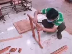 办公桌椅安装视频缅甸花梨座椅榫卯拼装