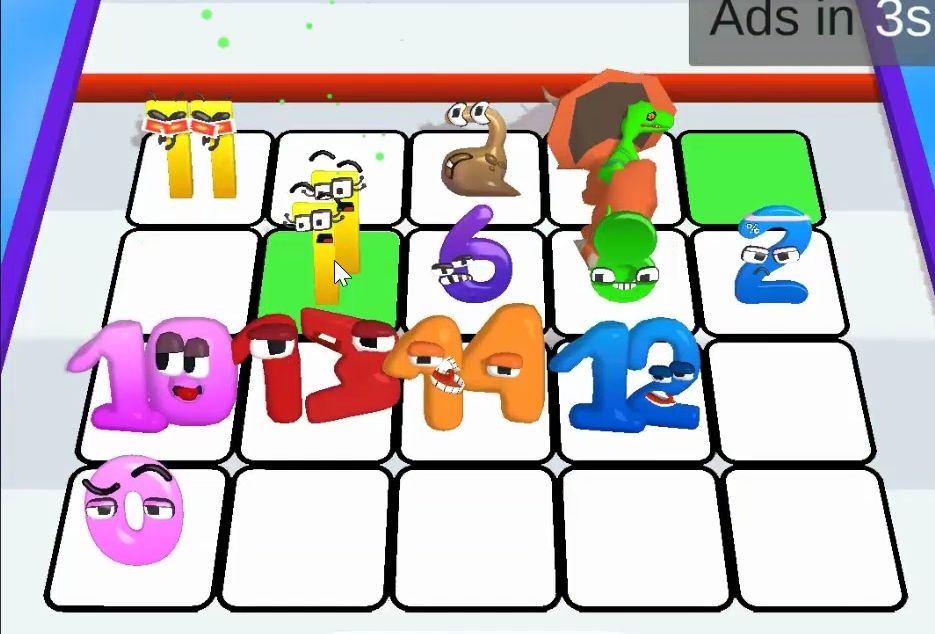 [1.4.8版本]合并数字跑游戏合并11到15演示(无合到16到20)_演示