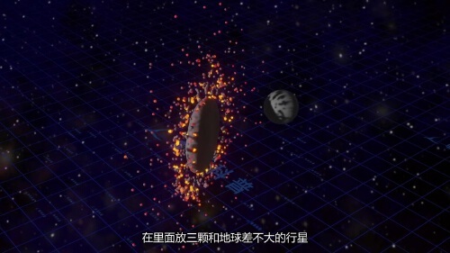 三个星球依次相撞使用sph方法模拟