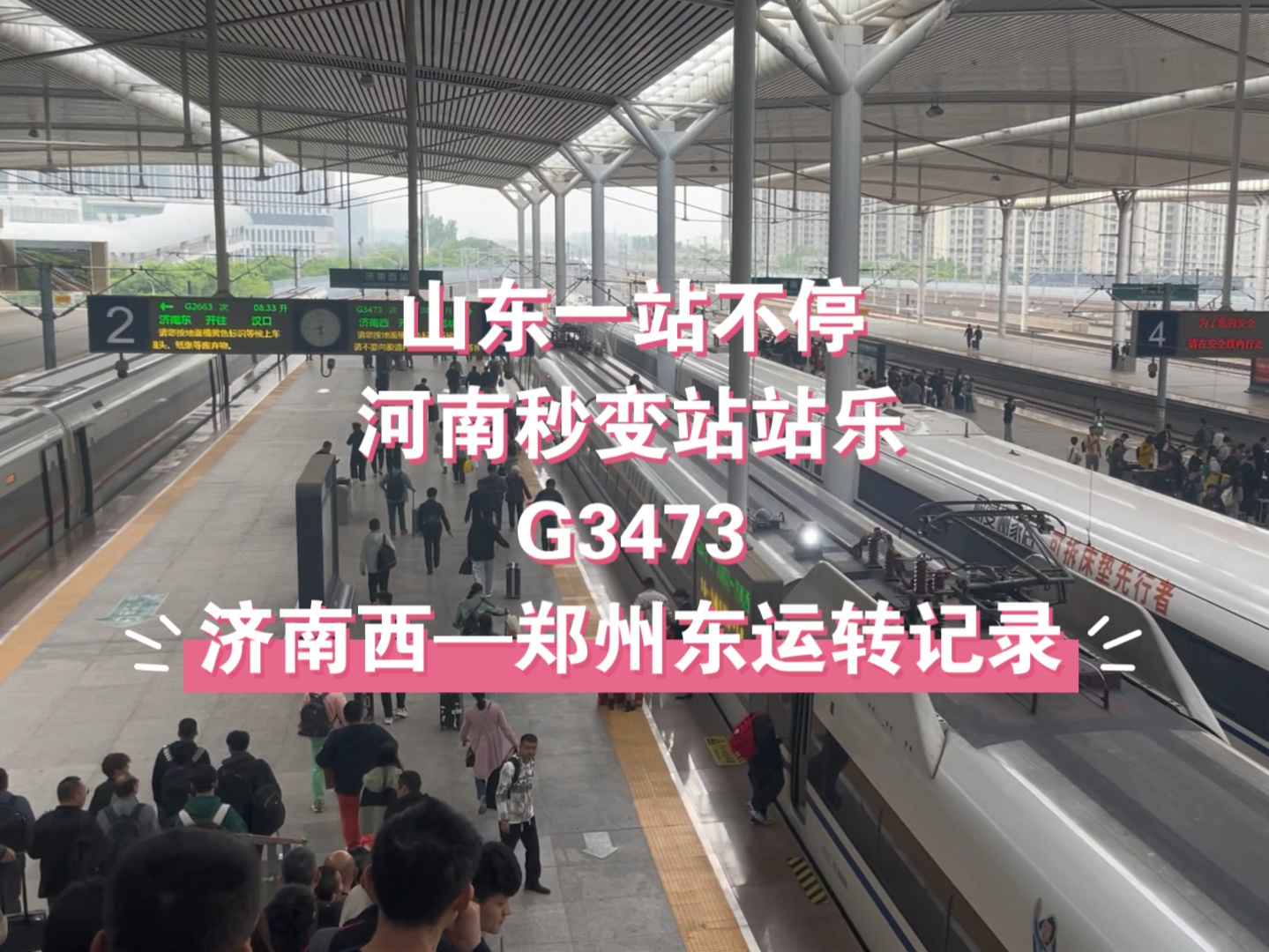山东一站不停横跨聊城西,到了河南秒变站站乐?济南西到郑州东运转...