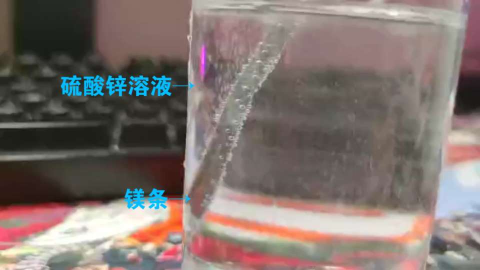镁与硫酸锌的反应现象