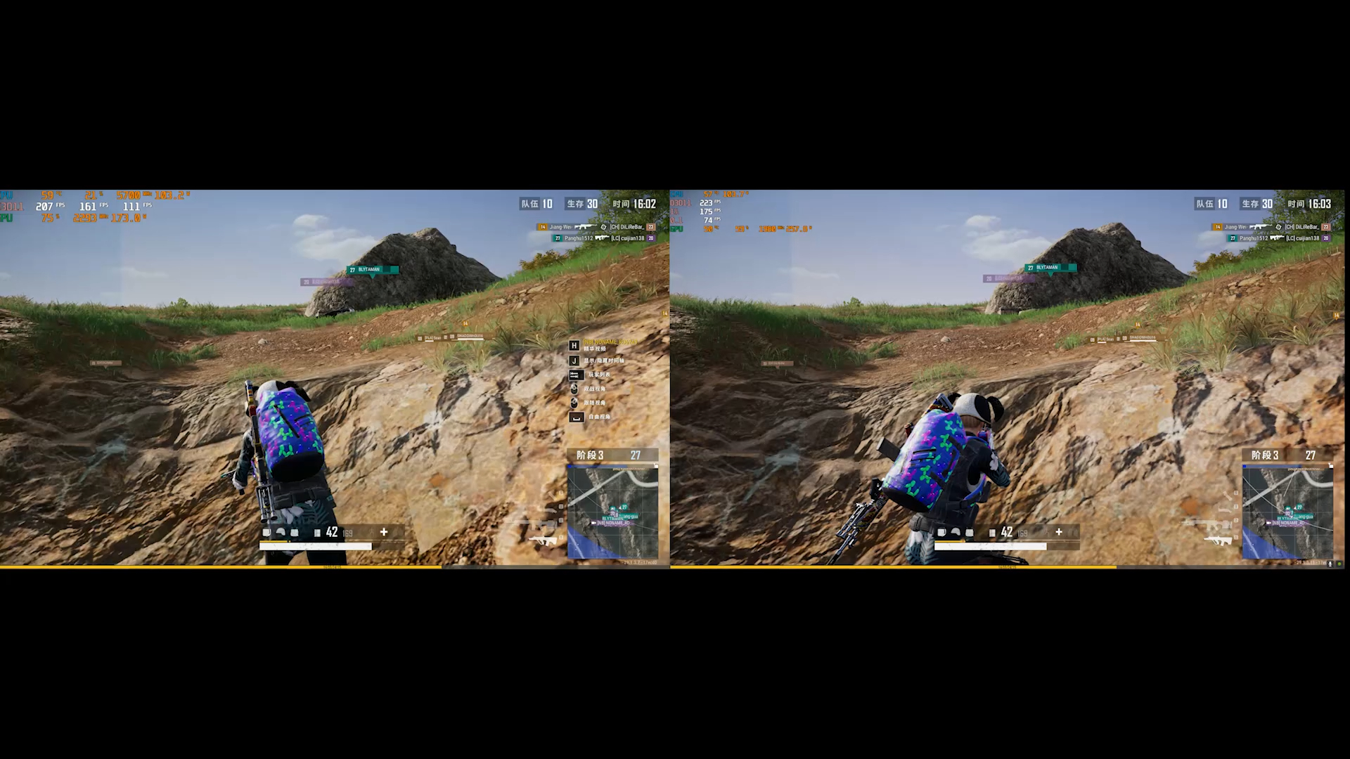 绝地求生 6800XT VS 3080 平台14700KF DDR5 8200 C38 1%LOW_...