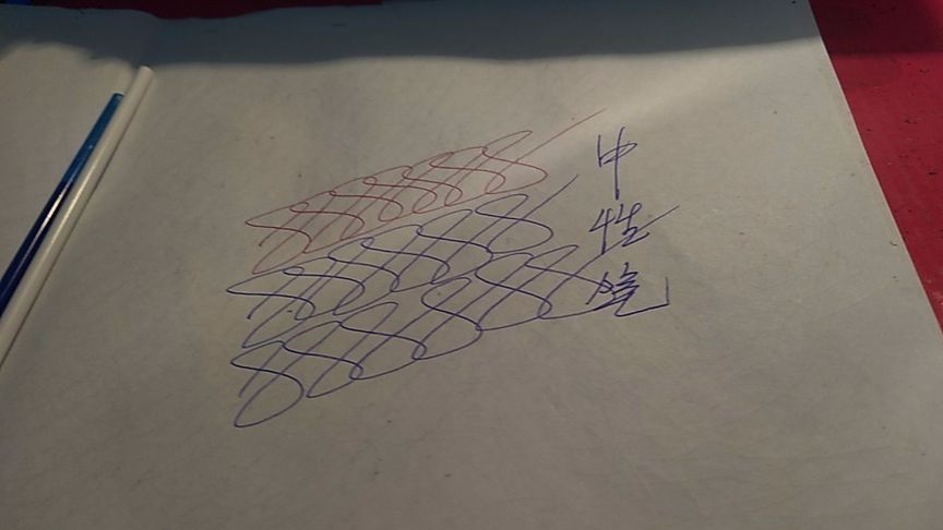 神奇的中性笔。打火机还能修改字迹。