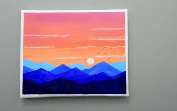 水彩教程,教你绘画出漂亮的日出