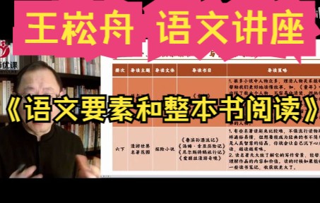 王崧舟讲座《语文要素和整本书阅读》名师课堂 语文公开课